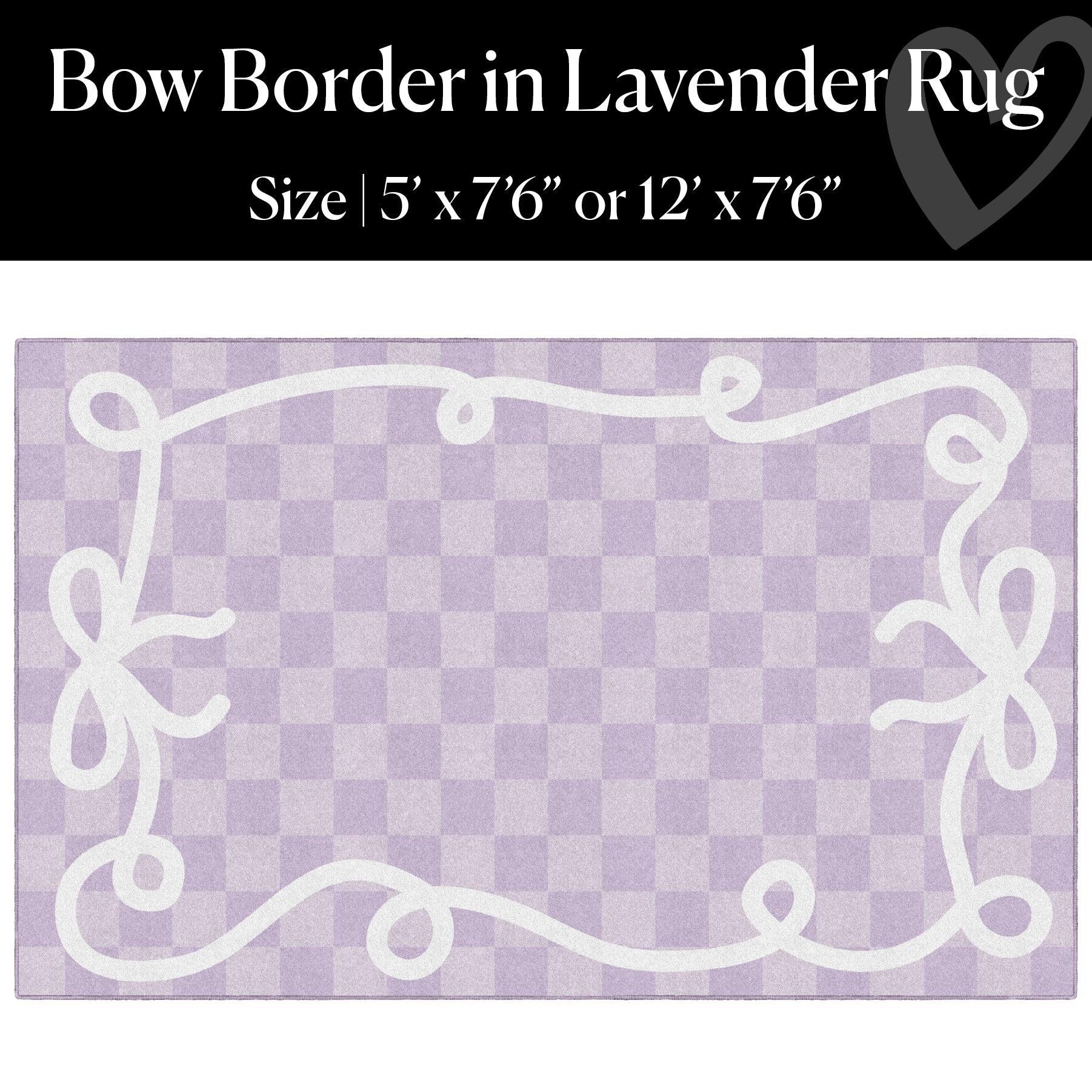 Bow Border Mint Check Classroom Rug for Cozy Learning – Schoolgirl Style