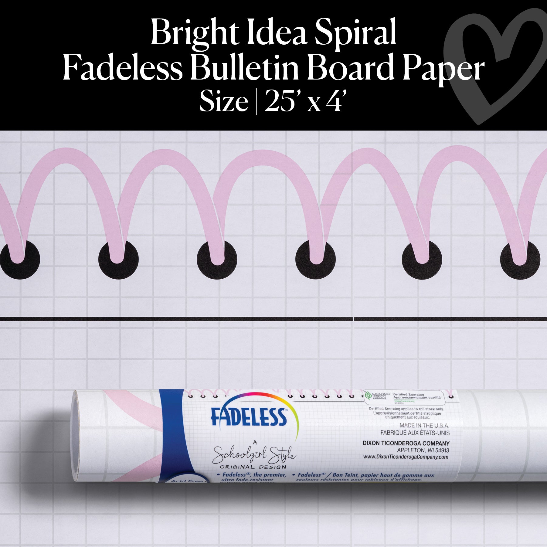 Grid Bulletin Board Paper – Schoolgirl Style