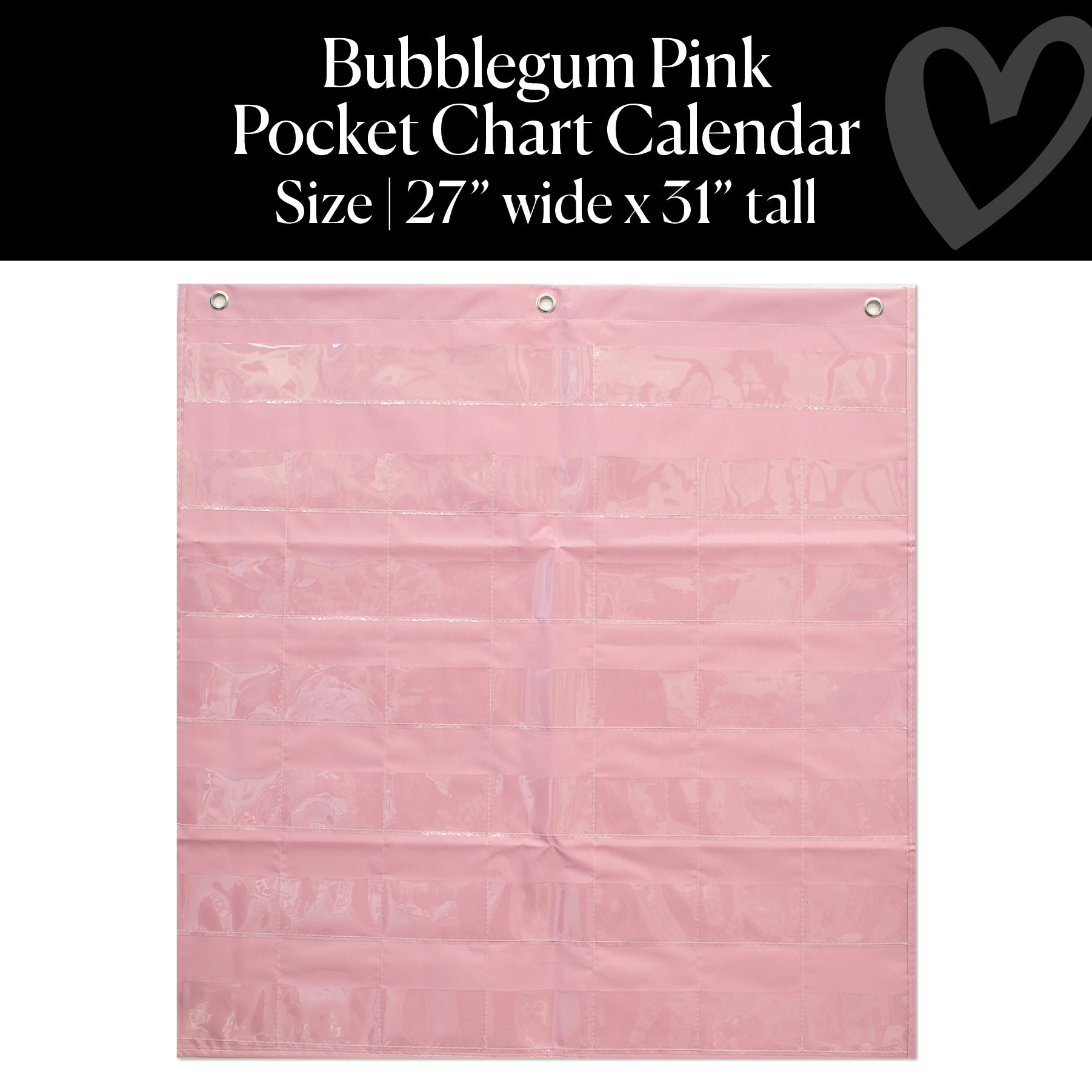 Pink Calendar Pocket Chart for Organized Classrooms – Schoolgirl Style