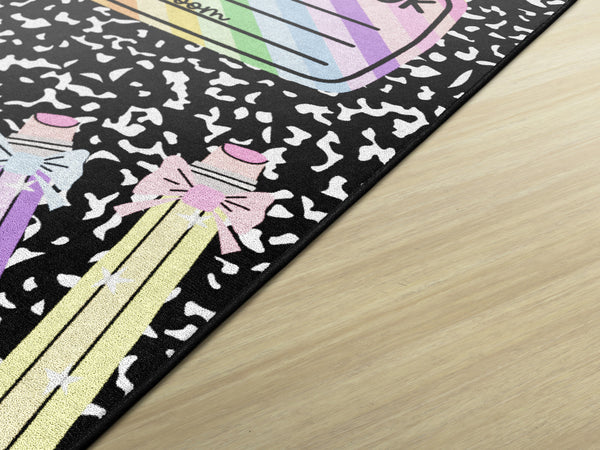 Composition Book with Apple Classroom Rug by Schoolgirl Style