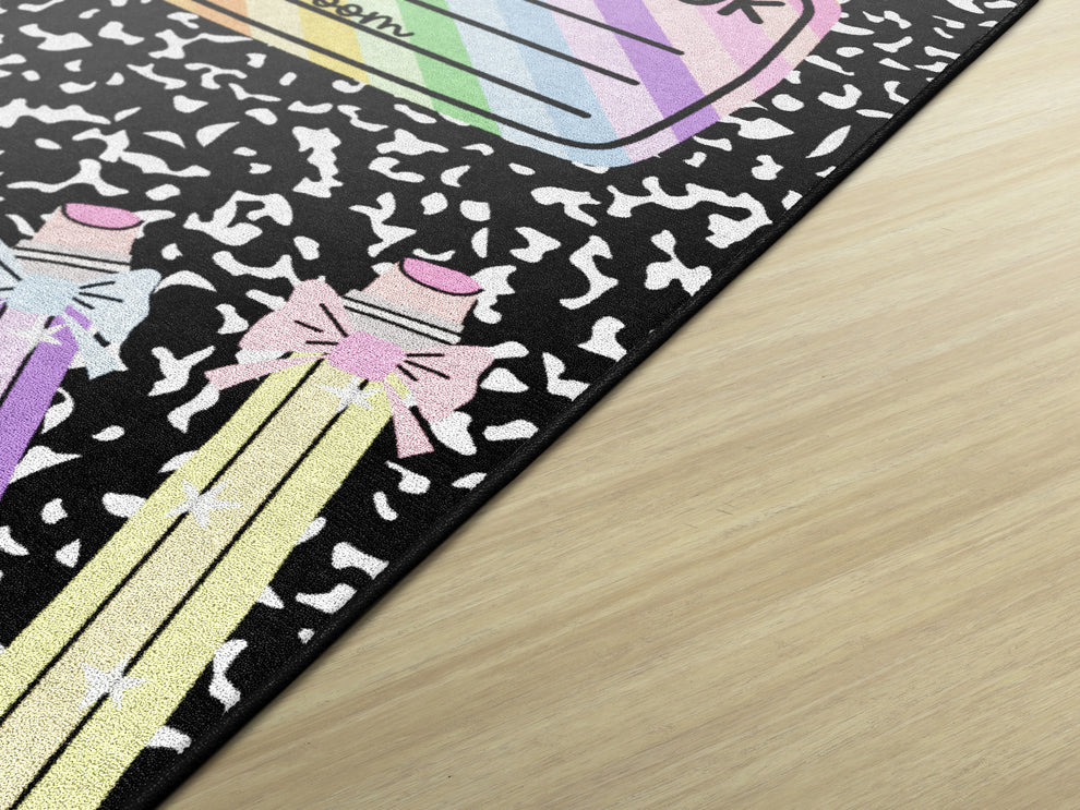 Composition Book with Apple Classroom Rug by Schoolgirl Style