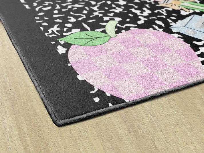 Composition Book with Apple Classroom Rug by Schoolgirl Style