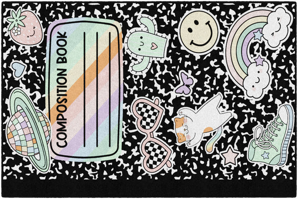 Composition Book with Stickers | Classroom Rugs | Schoolgirl Style