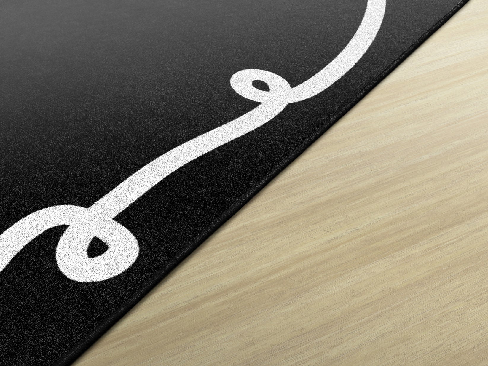 Bow Border Black Classroom Rug - Timeless Stylish Design – Schoolgirl Style