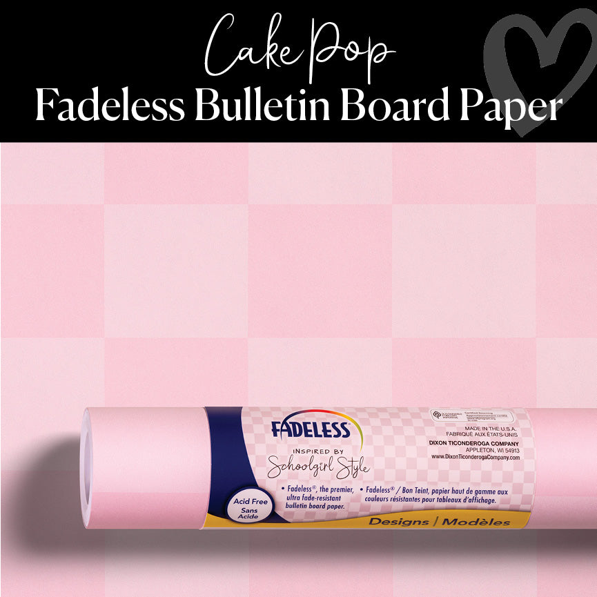 Cake Pop | Pink and Light Pink Checkerboard | Bulletin Board Paper | S ...