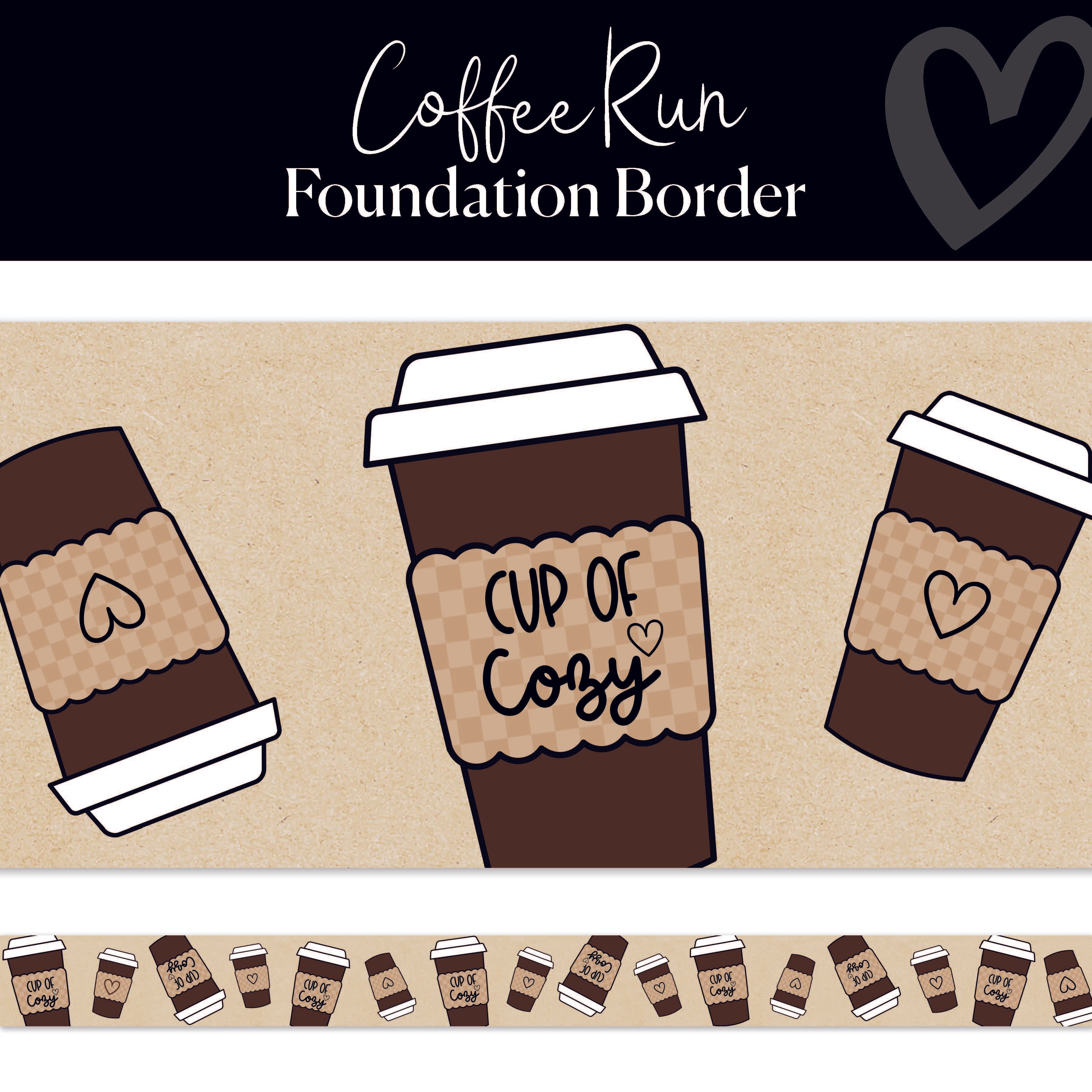 Coffee Run | Bulletin Board Borders | Schoolgirl Style