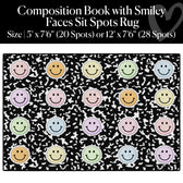 Composition Notebook with Smiley Sit Spots Classroom Rug by Schoolgirl ...