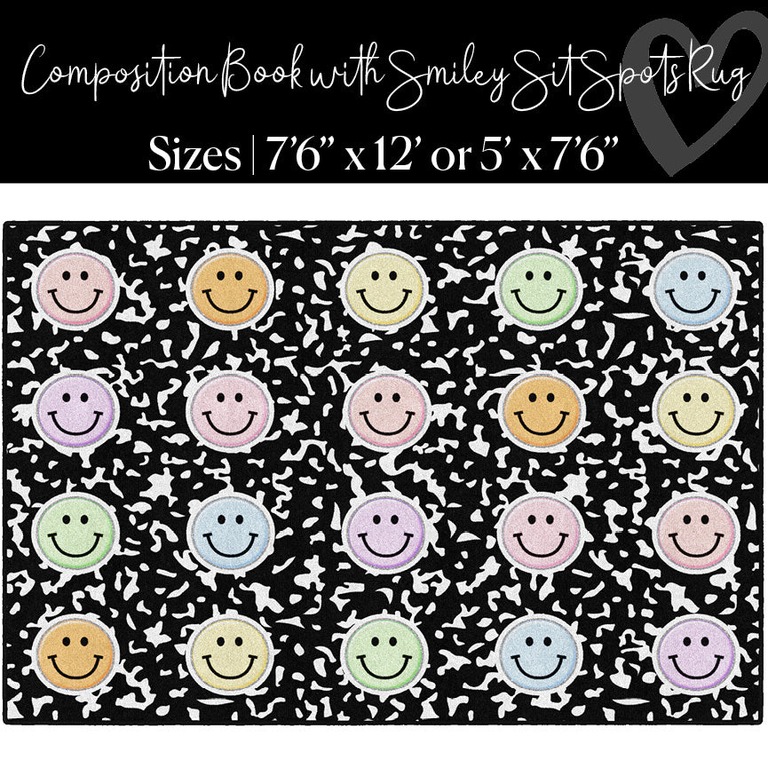 Composition Book with Smiley Sit Spots | Classroom Rugs | Schoolgirl S ...