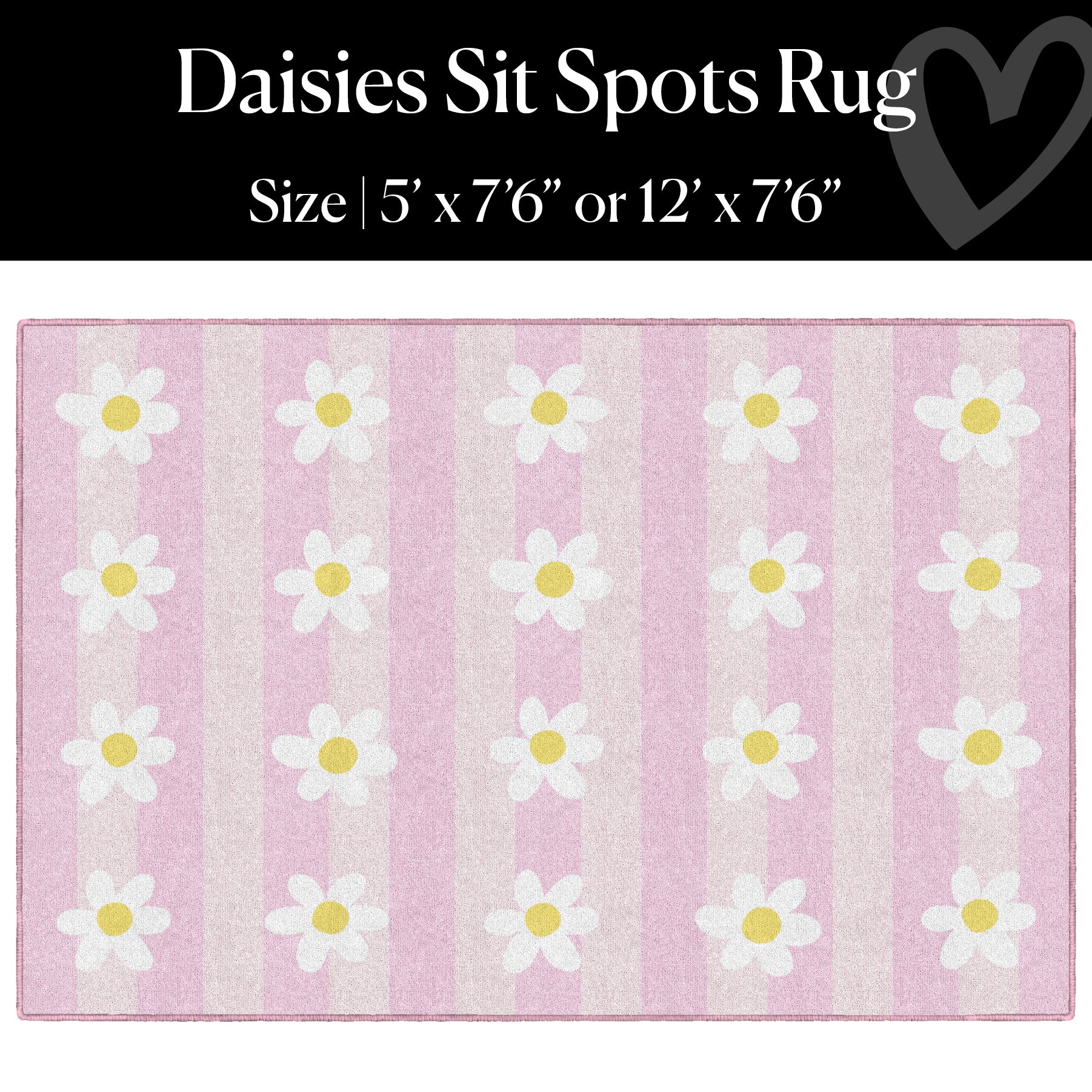 Daisies Sit Spots Classroom Rug by Schoolgirl Style