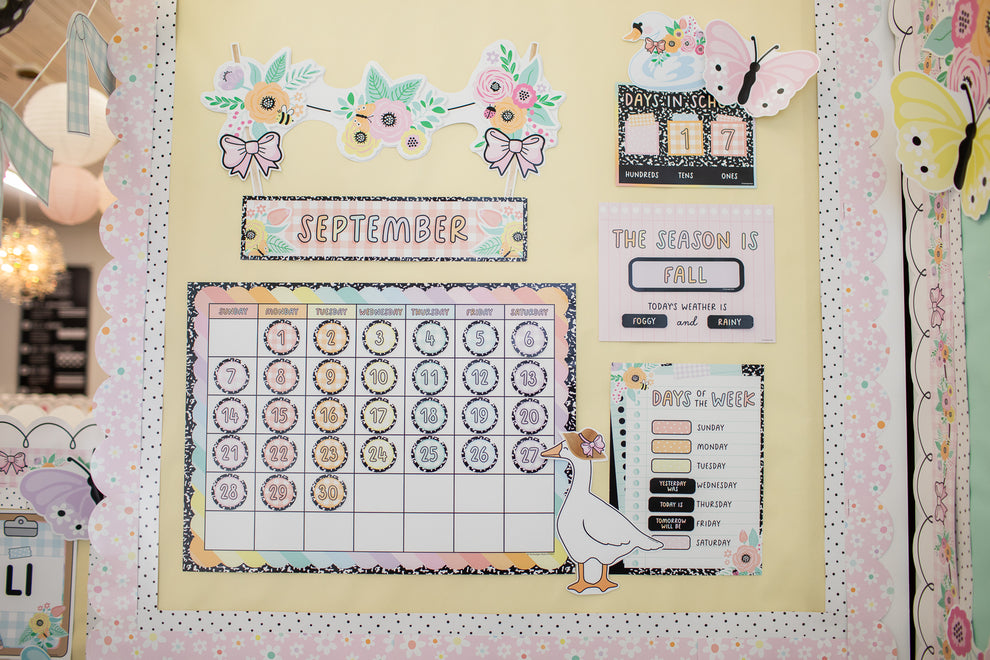 Pastel Bulletin Board Calendar | Pretty in Pastel – Schoolgirl Style
