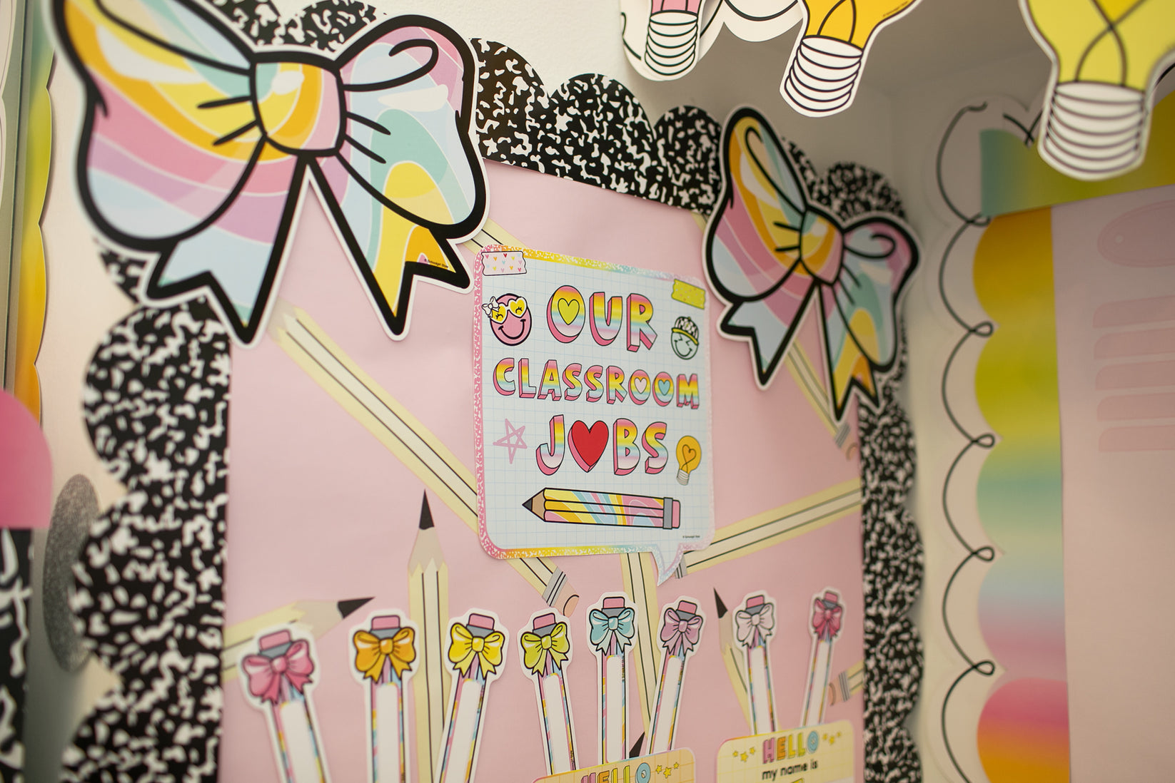 Printable Rainbow Pastel Classroom Jobs Bulletin Board Set | Emotional ...