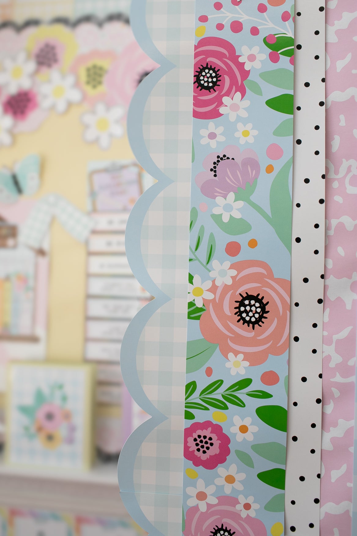 Knockout Floral Pastel Bulletin Board Border | Pretty in Pastel ...