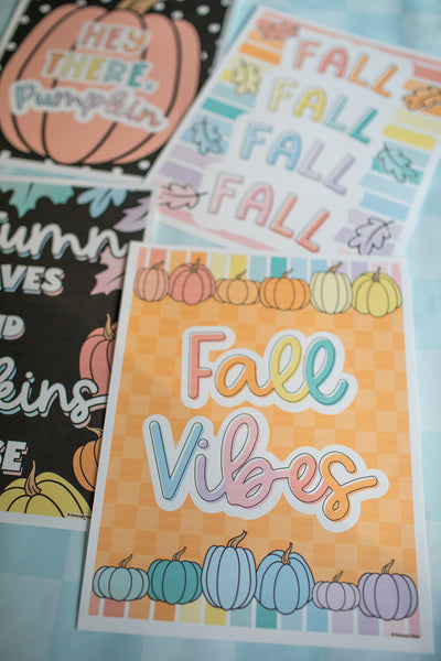 Mini Classroom Posters | Fall Pastels | Printable Classroom Decor | Sc ...