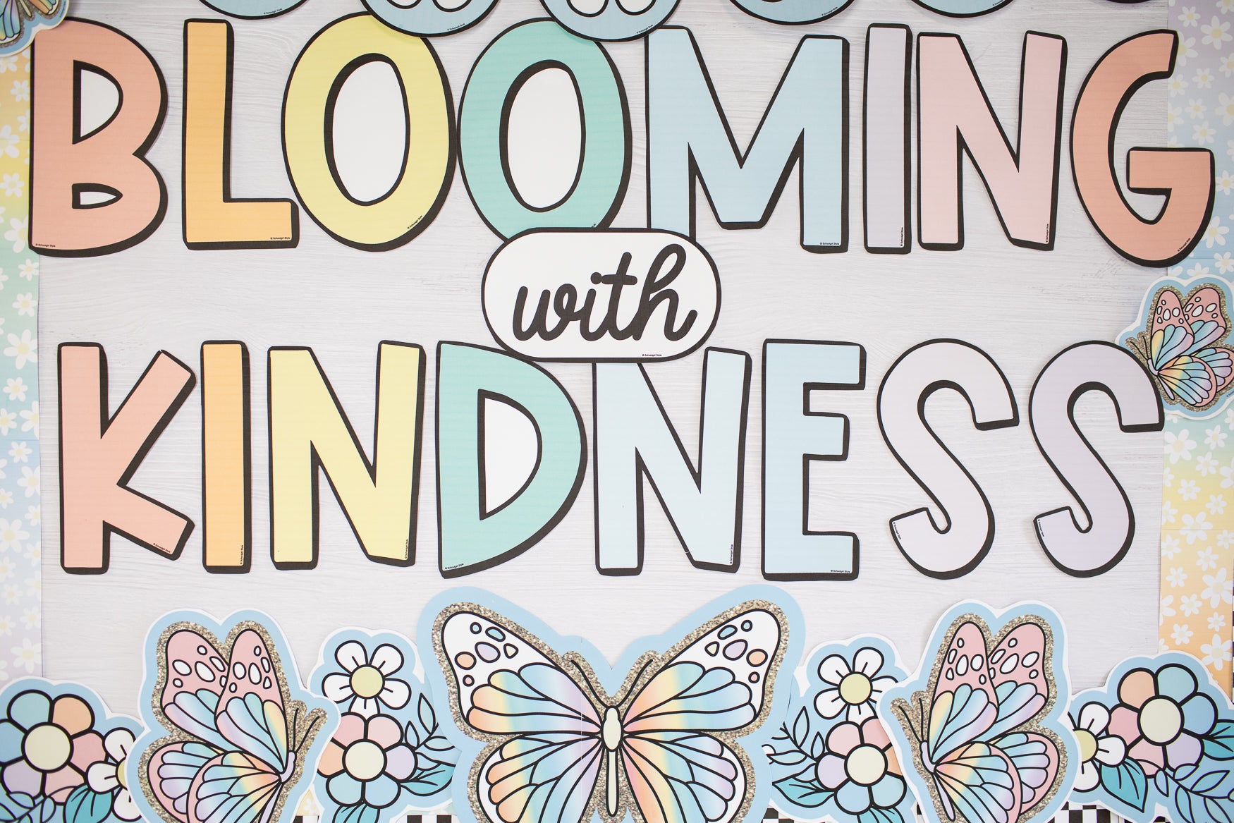 Blooming with Kindness Printable Bulletin Board Set – Schoolgirl Style