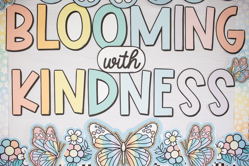 Blooming with Kindness Printable Bulletin Board Set – Schoolgirl Style