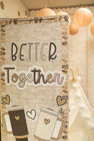 Neutral Better Together Classroom Door Decorations | Cozy Collection ...