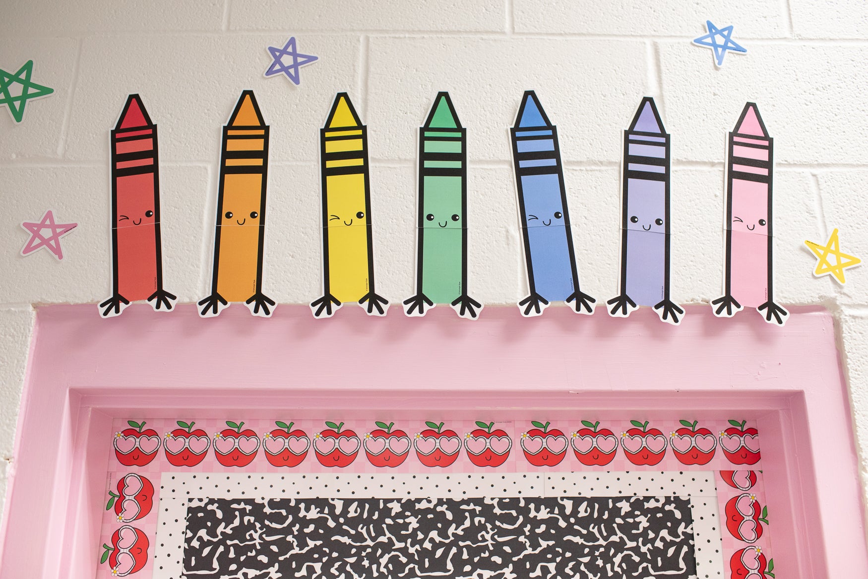 Printable Bright Rainbow School Supplies Buddies Toppers | School Days ...