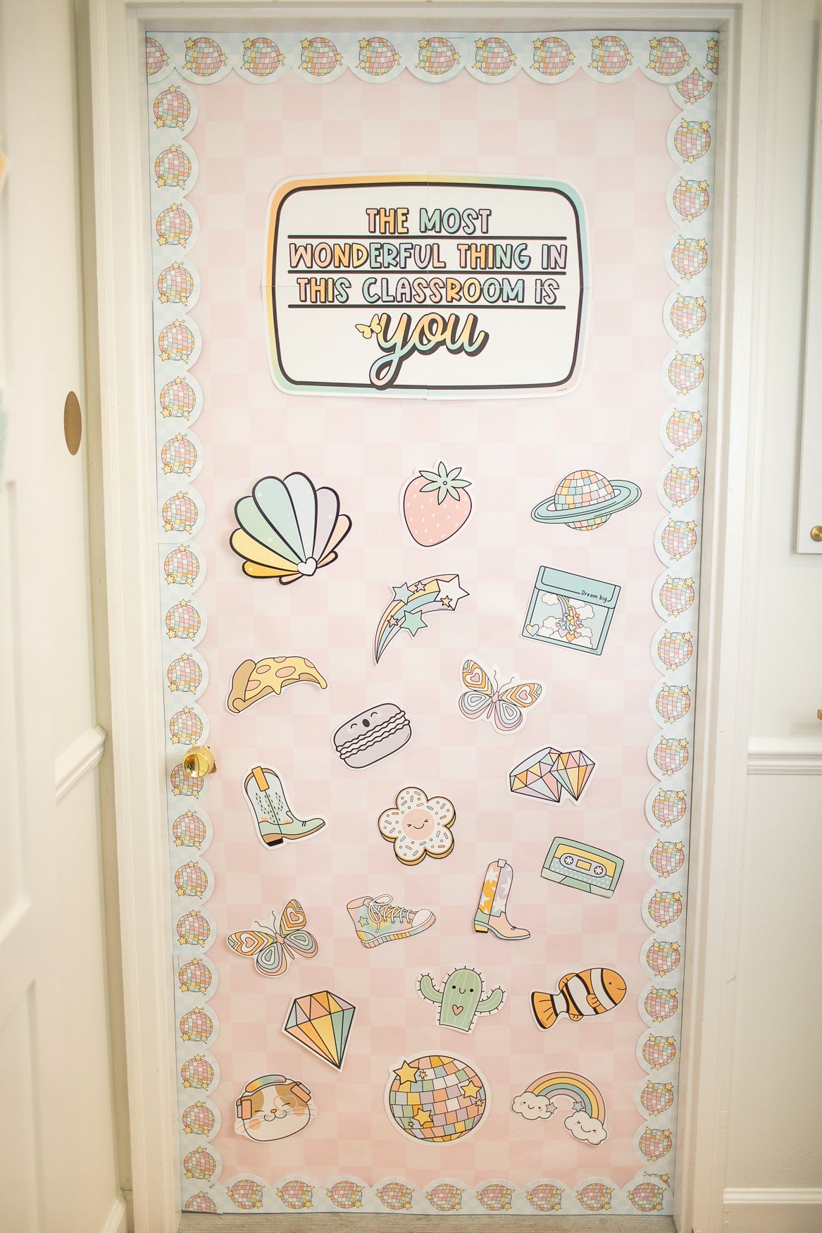 Pastel Printable Classroom Door Decorations – Schoolgirl Style