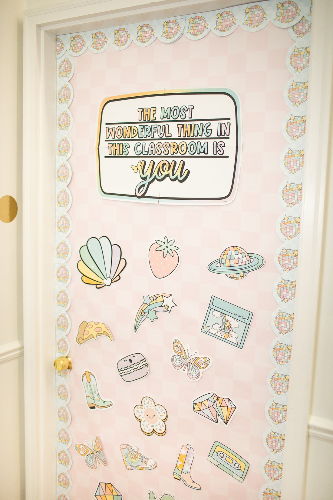 Printable Pastel Classroom Door Decorations | Shimmer Pop – Schoolgirl ...