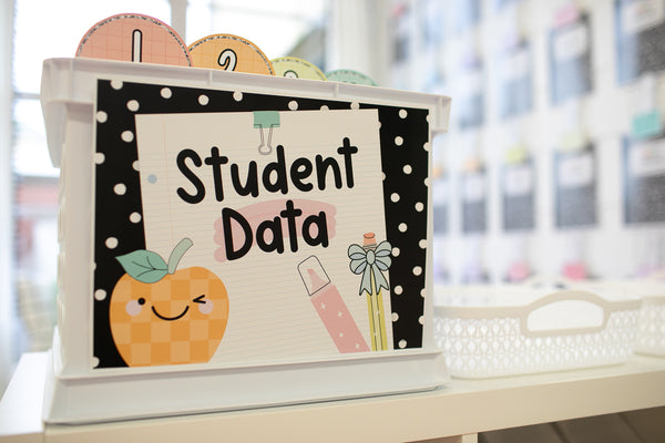 Student Data Bins | Saved By The Pastel | Printable Classroom Decor ...