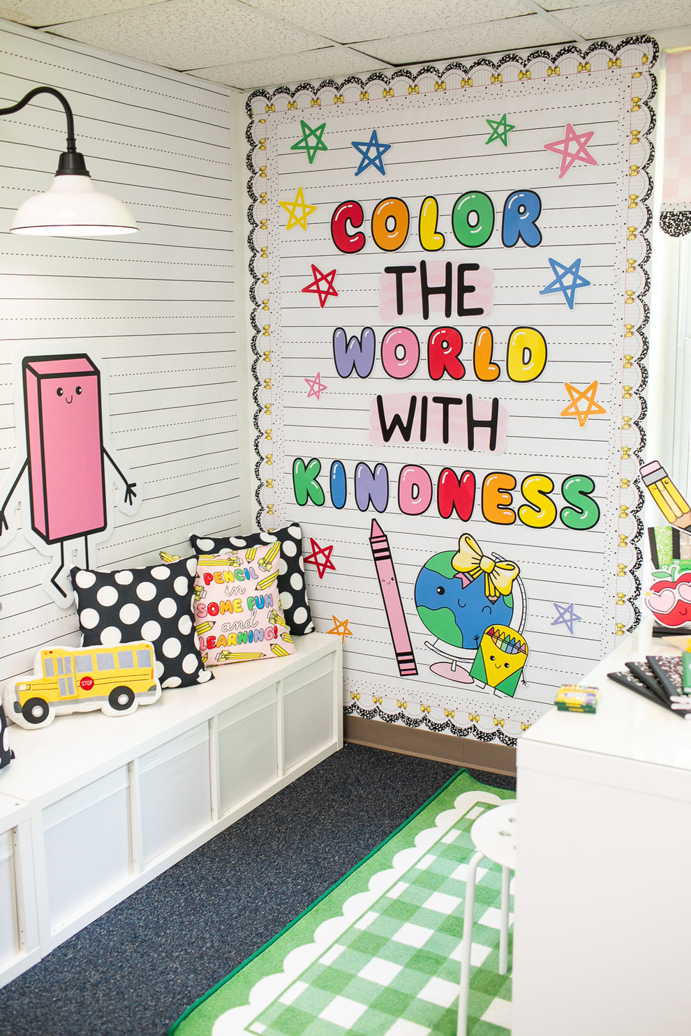 Color the World with Kindness Bright Rainbow Classroom Headline | Scho ...