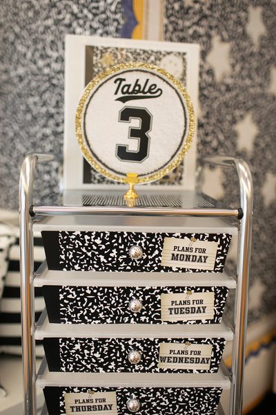 Table Numbers | School Spirit | Printable Classroom Decor | Schoolgirl ...