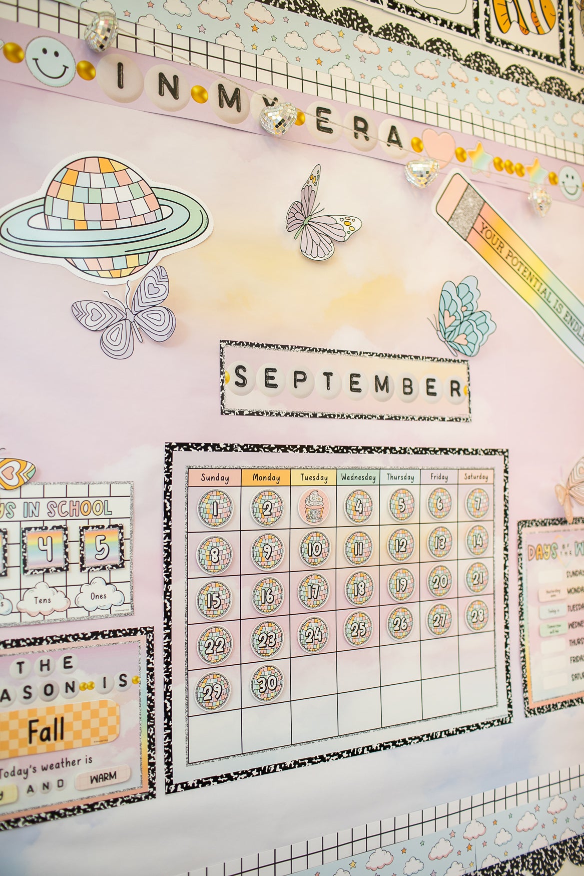 Shimmer Pop | Pastel 90's Aesthetic Classroom Decor | Schoolgirl Style