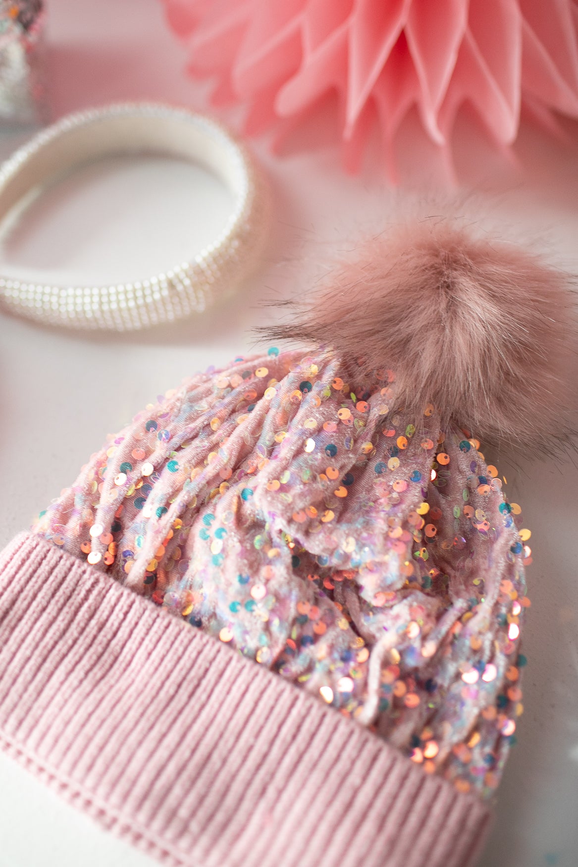 Pink Sequin Hat │ Christmas | Clothing │ Schoolgirl Style