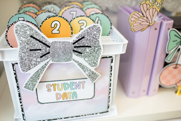 Silver Glitter Bow | Classroom Cut Outs | Shimmer Pop | Schoolgirl Sty ...