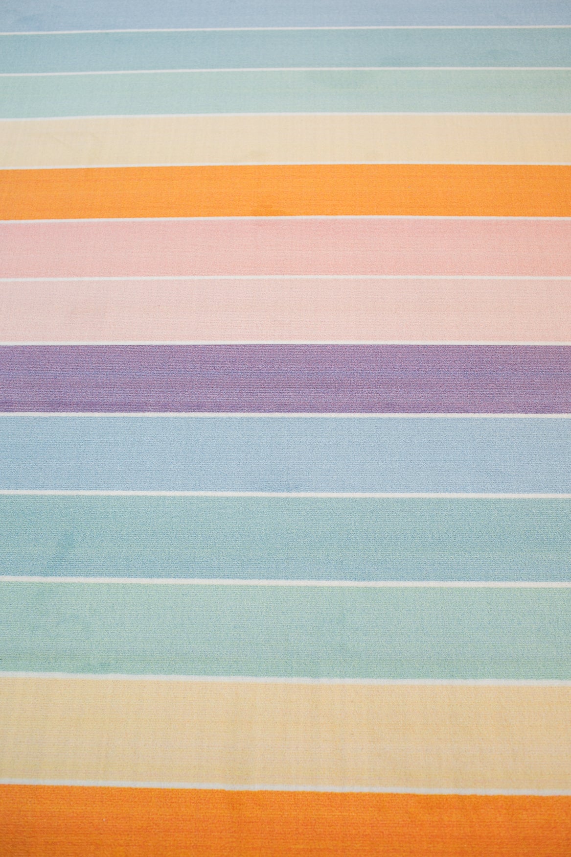 Pastel Rainbow Stripe Classroom Rug by Schoolgirl Style