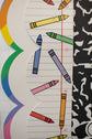 Color In The Lines Bright Rainbow Crayon Bulletin Board Border | Schoo ...