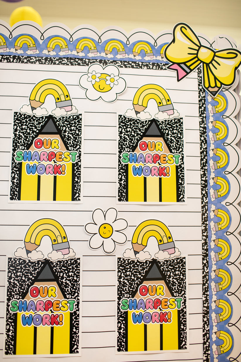 Printable Bright Rainbow Student Work Display | School Days ...