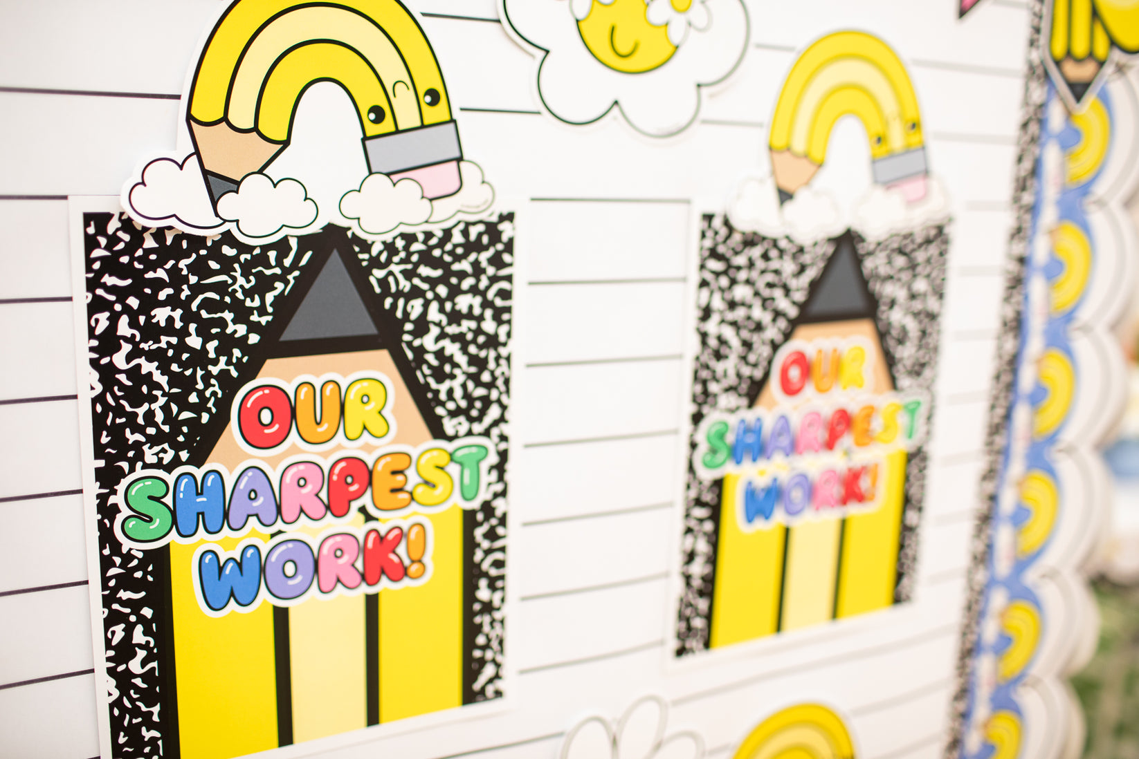 Printable Bright Rainbow Student Work Display | School Days ...