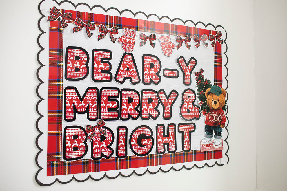 Printable Bear-y Merry and Bright Bulletin Board Set and Cutouts Bundl ...