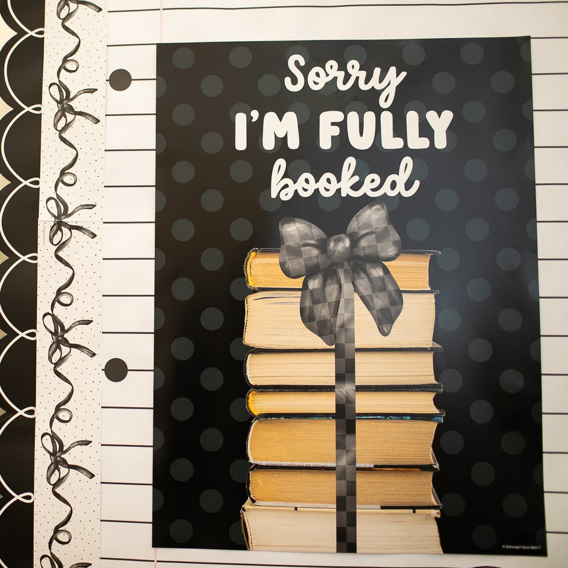 Books and Bows | Black and White Bow Classroom Decor – Schoolgirl Style