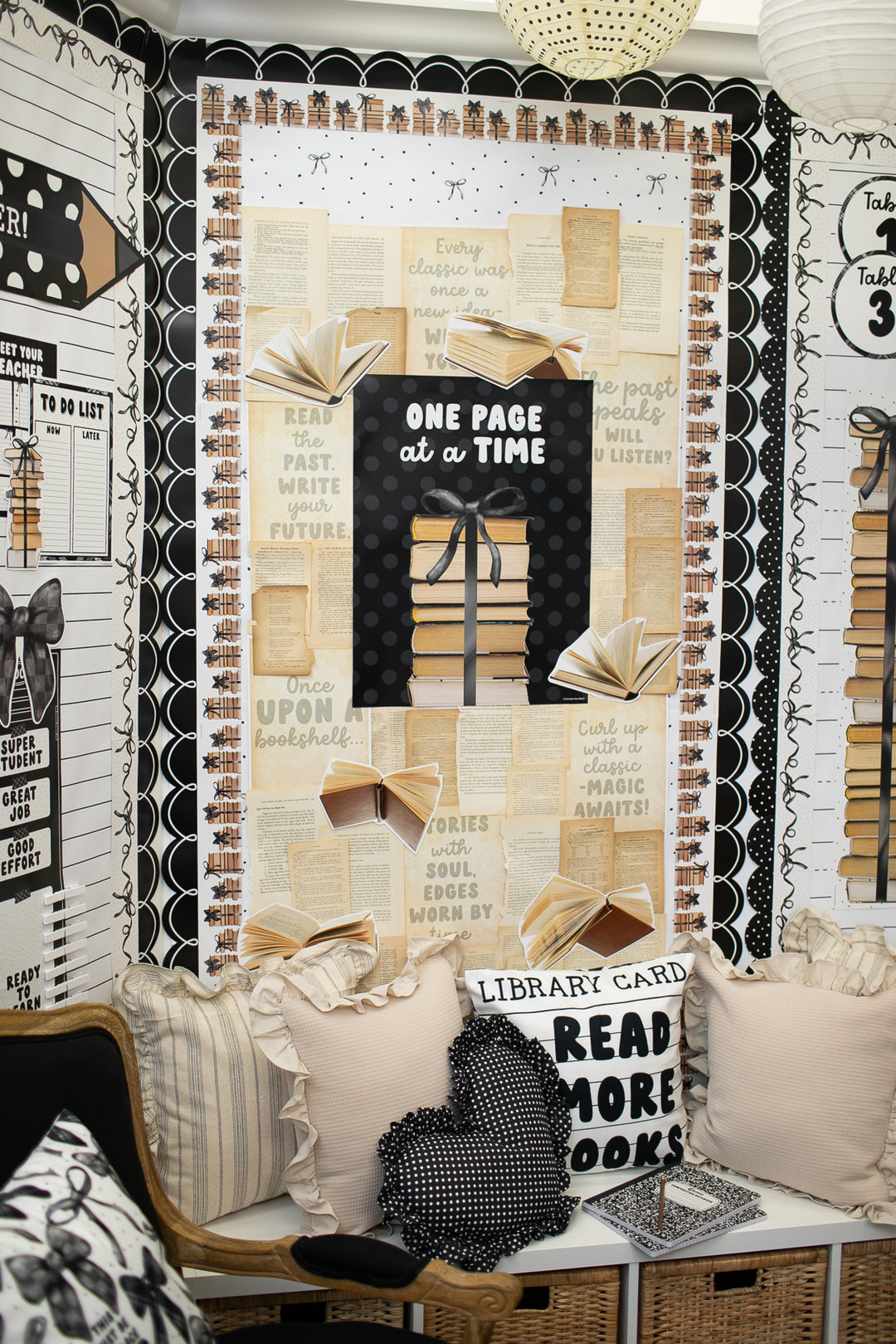Black and White Classroom Decor- Books and Bows Lookbook – Schoolgirl Style