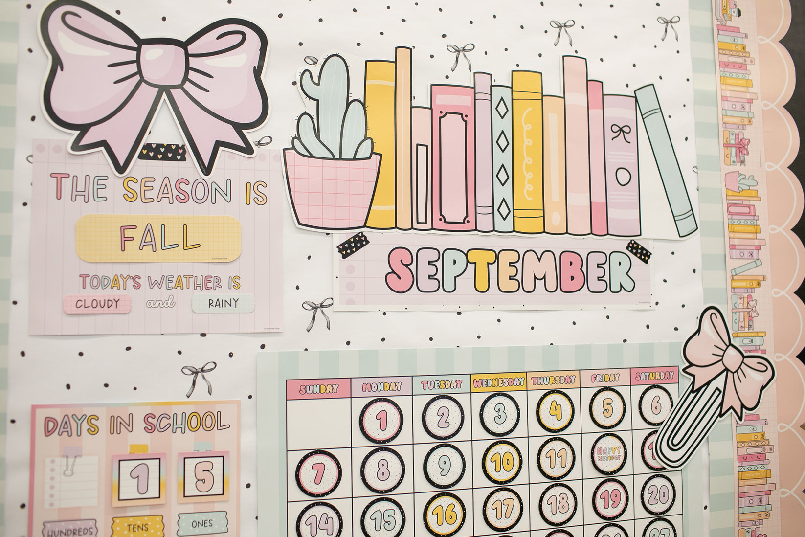 Pastel Bulletin Board Calendar | Pastel Pages – Schoolgirl Style