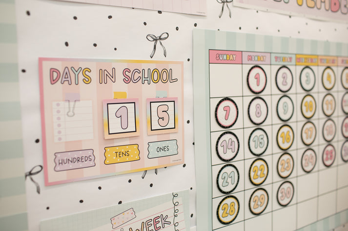 Pastel Bulletin Board Calendar | Pastel Pages – Schoolgirl Style