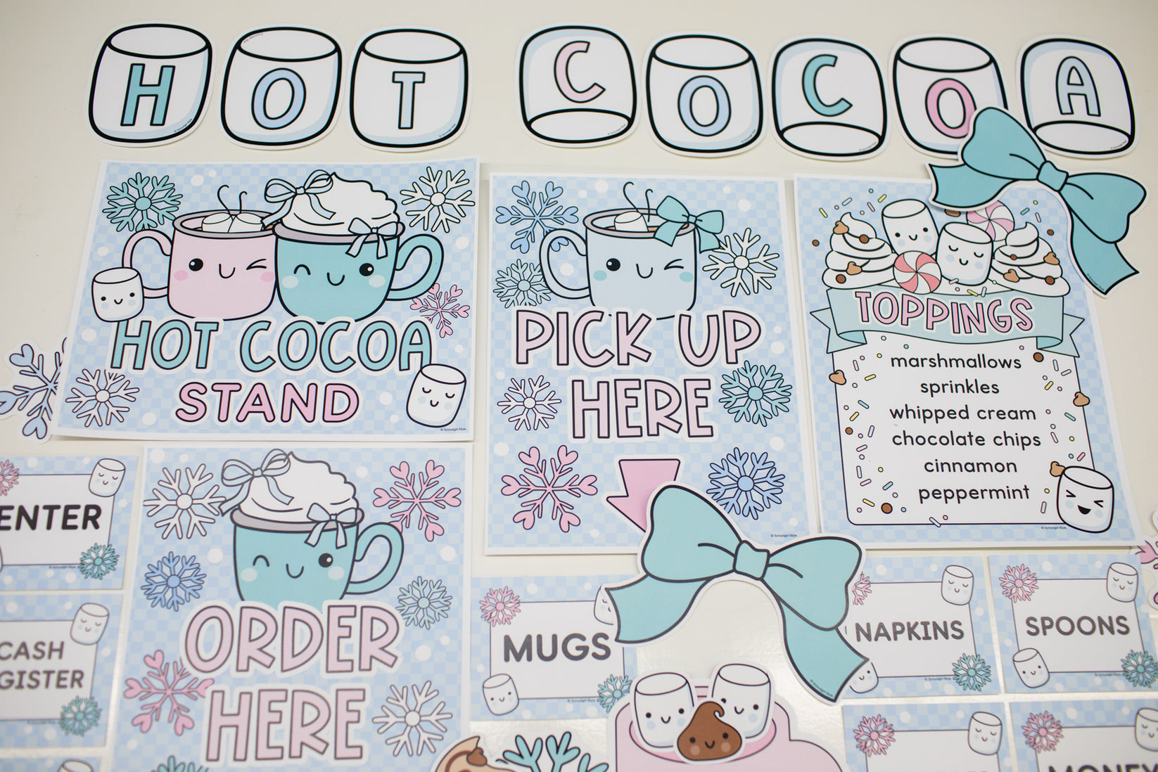 Printable January Dramatic Play Hot Cocoa Stand – Schoolgirl Style