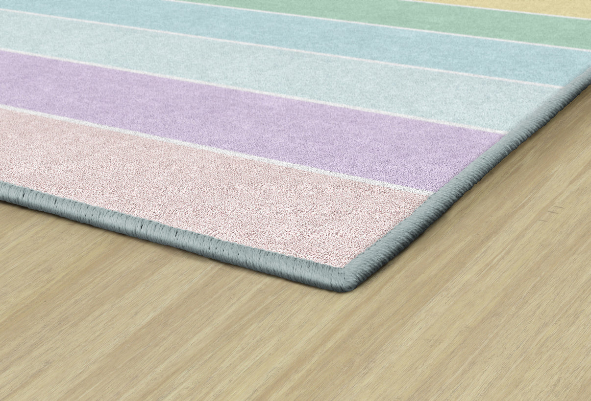 Pastel Rainbow Stripe Classroom Rug by Schoolgirl Style