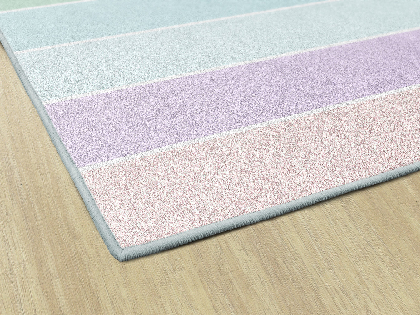 Pastel Rainbow Stripe Classroom Rug by Schoolgirl Style