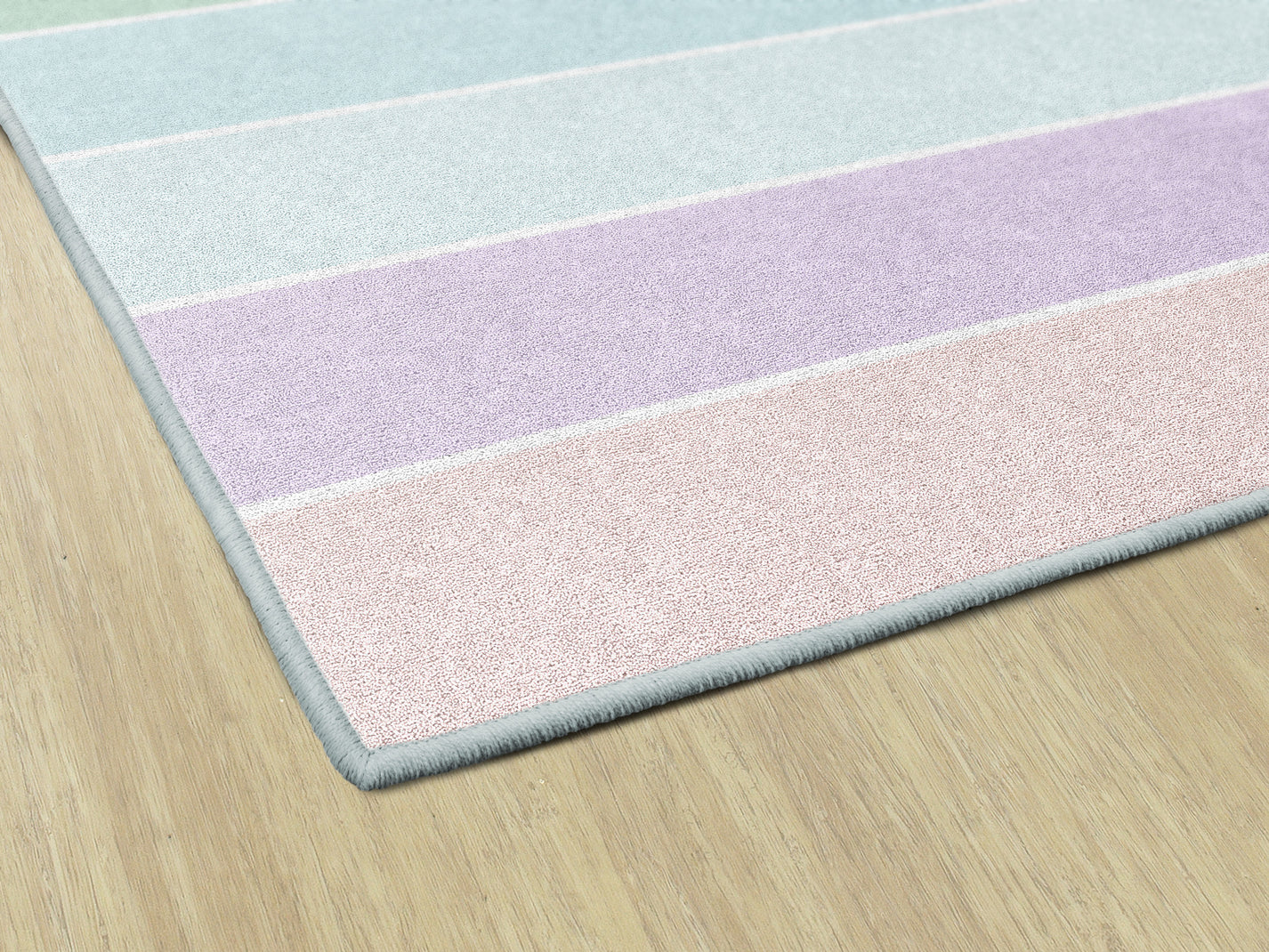 Pastel Rainbow Stripe Classroom Rug by Schoolgirl Style