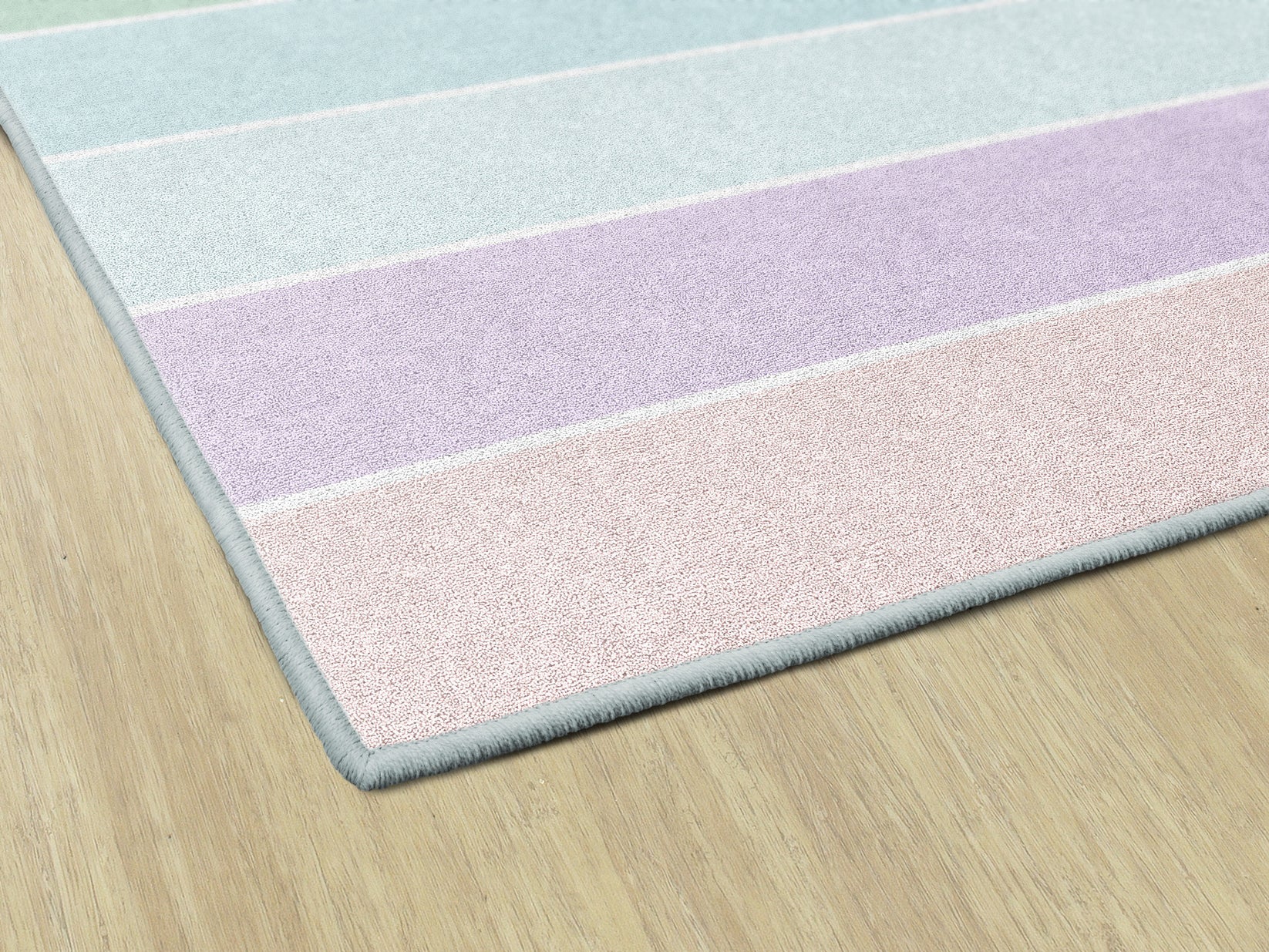 Pastel Rainbow Stripe Classroom Rug by Schoolgirl Style