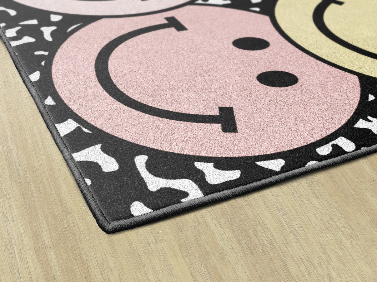 Composition Notebook with Pastel Smileys Classroom Rug by Schoolgirl S ...