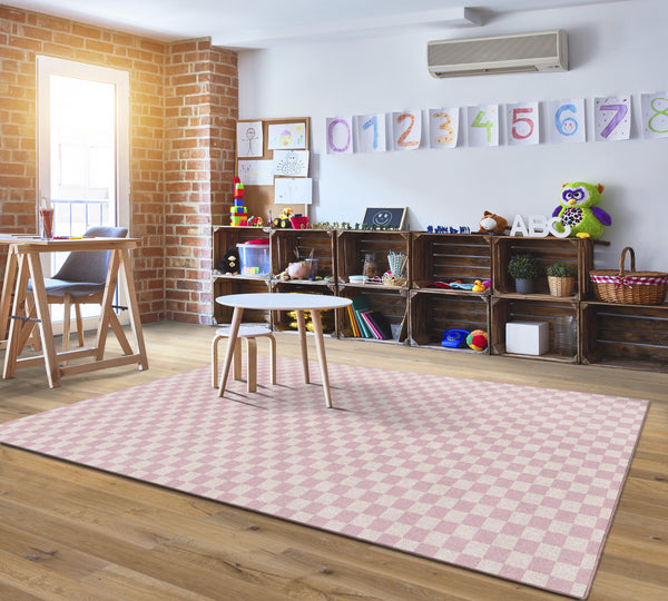 Pink Checkerboard Rug | Classroom Rug | Pink Ladies Hopscotch | School ...