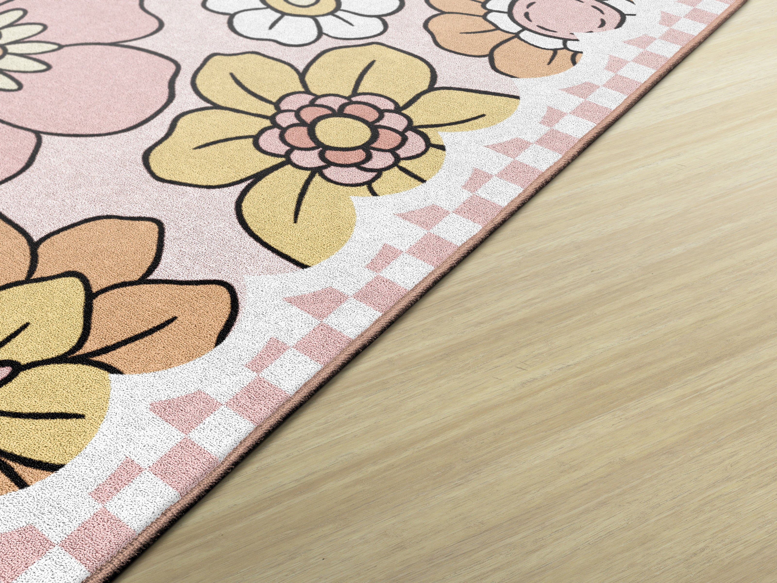 Retro Floral Classroom Rug by Schoolgirl Style