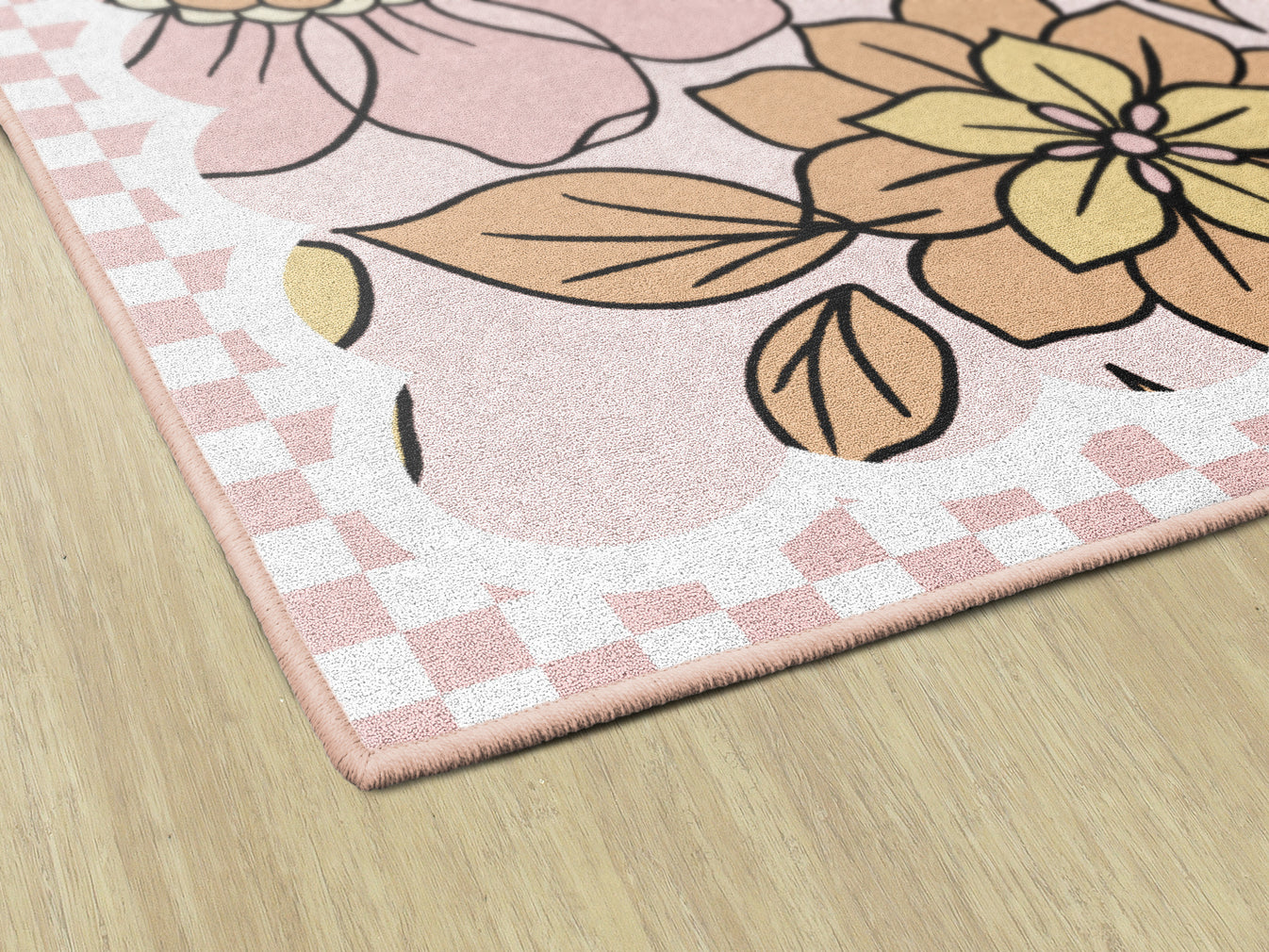 Retro Floral Classroom Rug by Schoolgirl Style