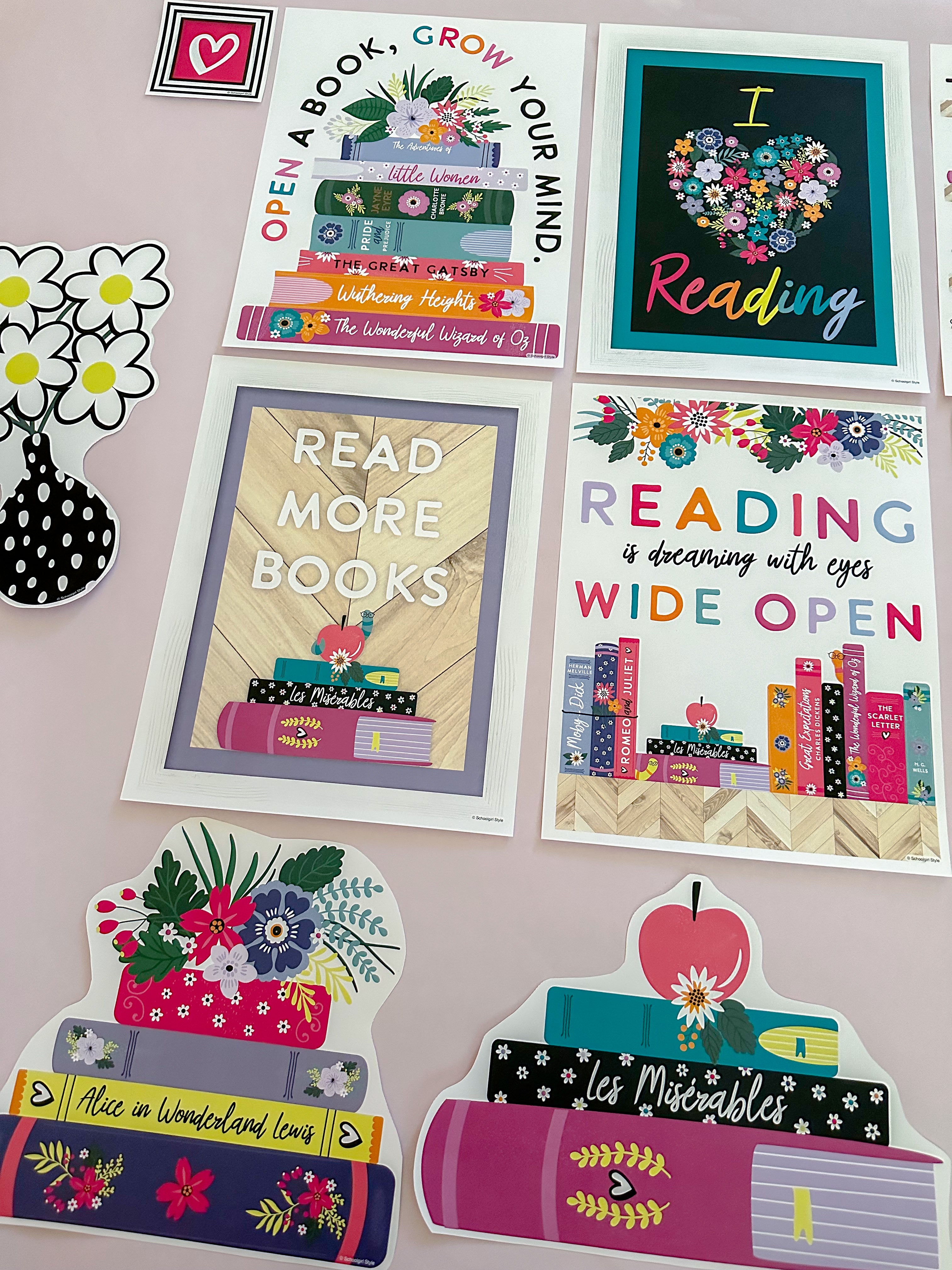 Reading Mini Posters Set – Schoolgirl Style