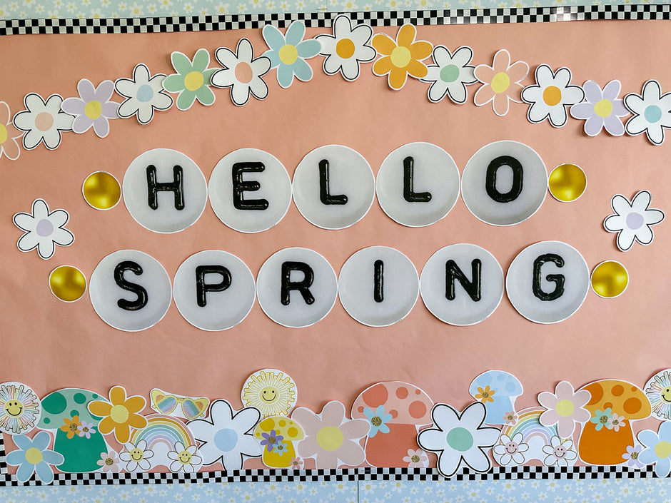 Hello Spring Bulletin Board & Door Decor Set | Shop The Look ...