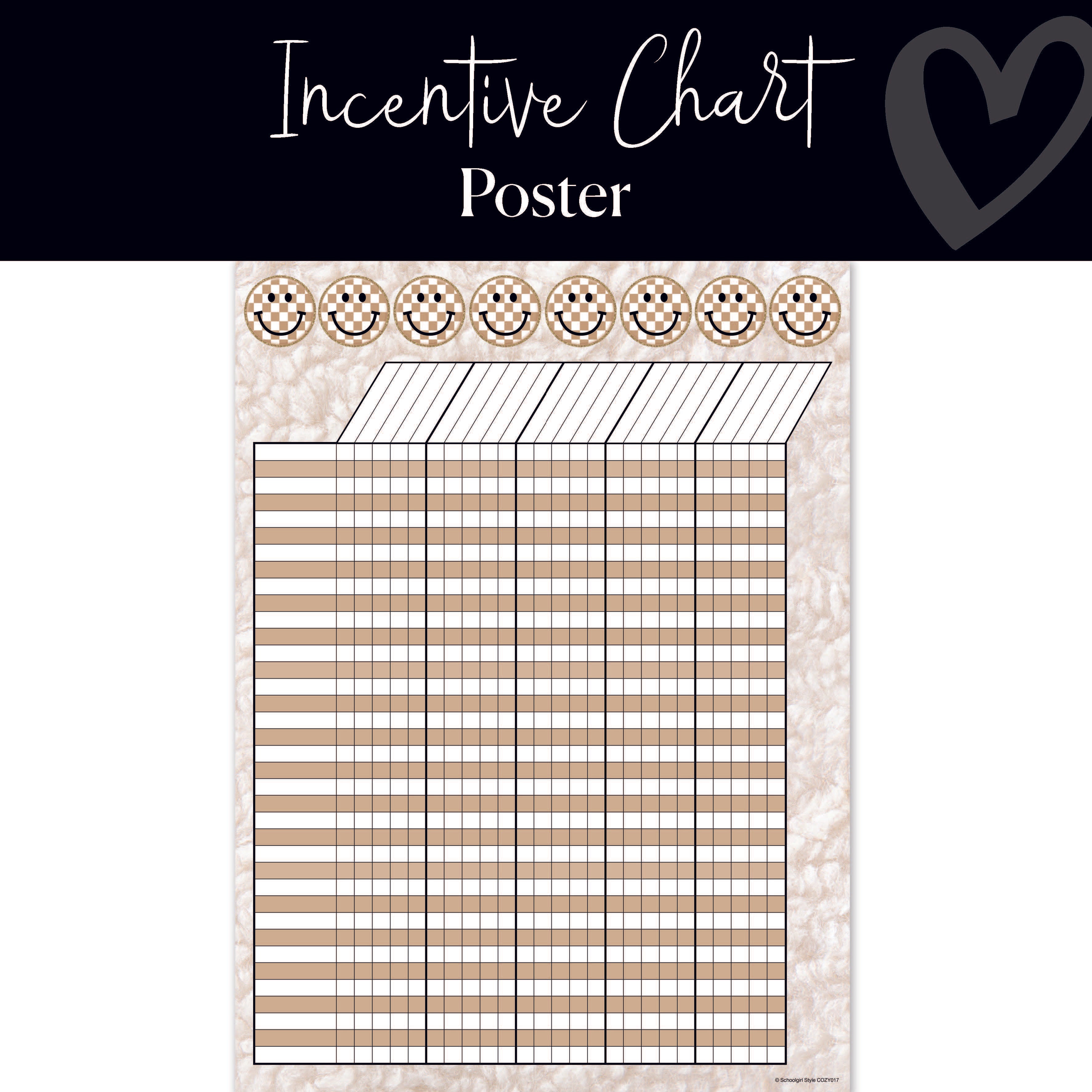 Incentive Chart | Classroom Posters | Cozy | Schoolgirl Style